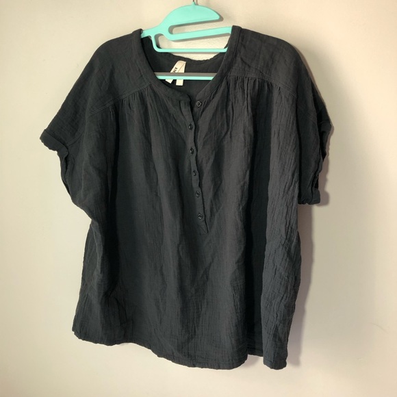 Pact | Tops | Pact Organic Cotton Black Gauzy Womens Xl Short Sleeve 4 ...